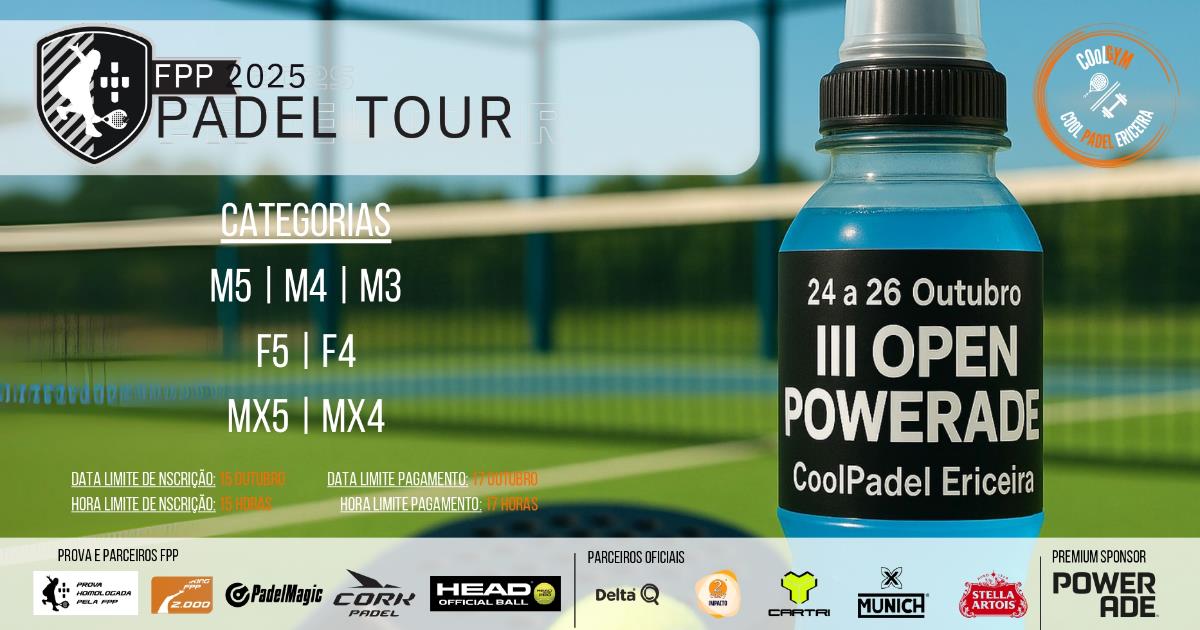 III Open Cool Padel Ericeira by Powerade - Ericeira, Portugal
